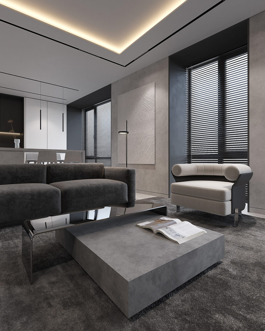 Confident Monochrome Interiors With Slick Form & Functionality