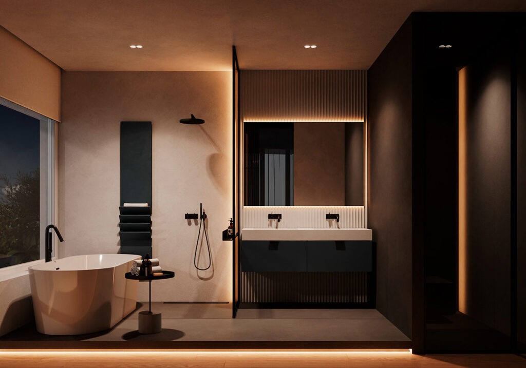 Bathroom Mood Lighting Interior Design Ideas