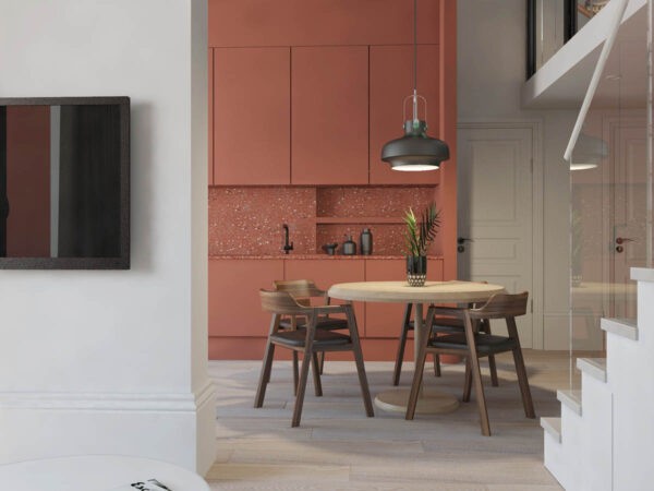 muted red kitchen | Interior Design IdeasInterior Design Ideas.