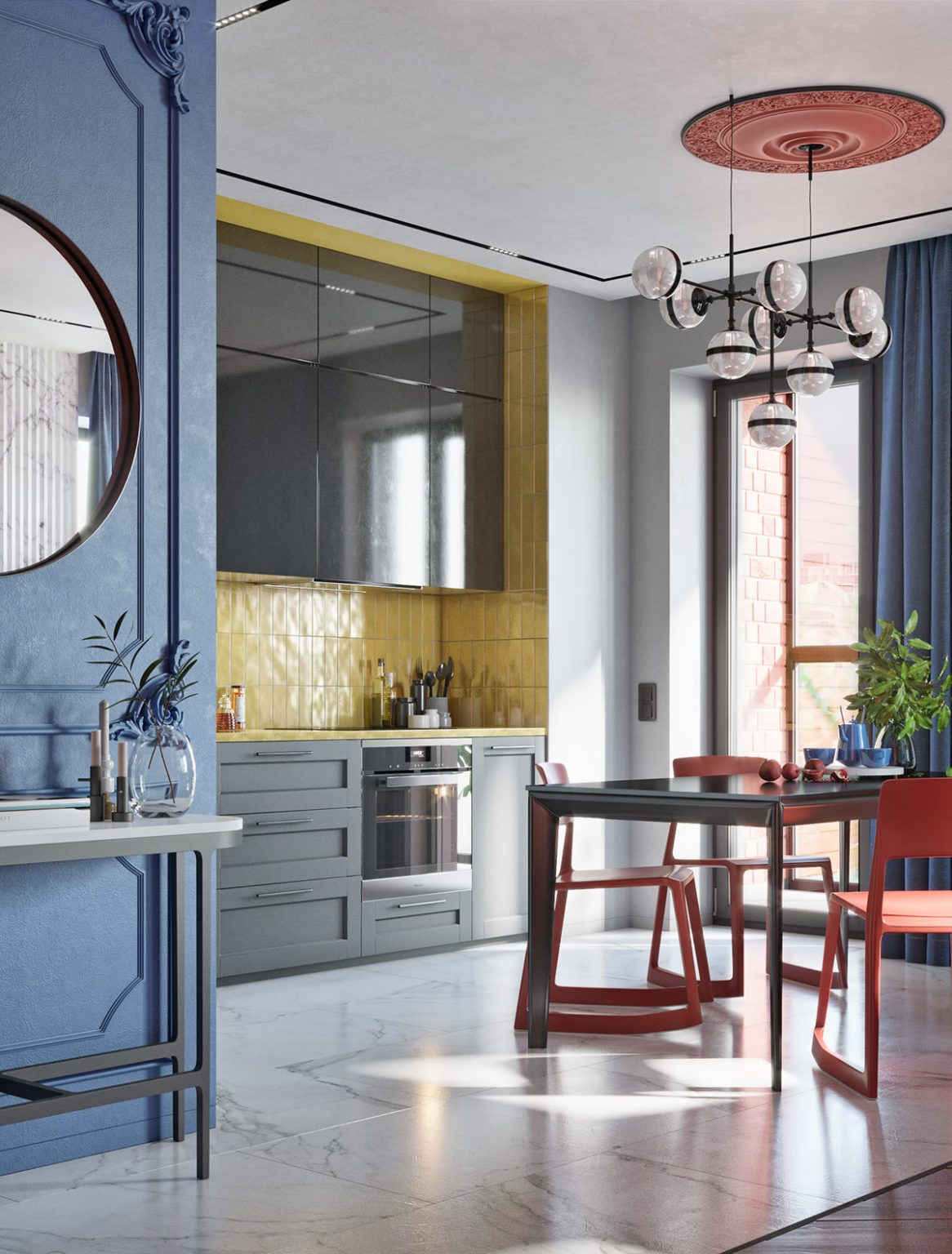 colourful kitchen diner | Interior Design Ideas