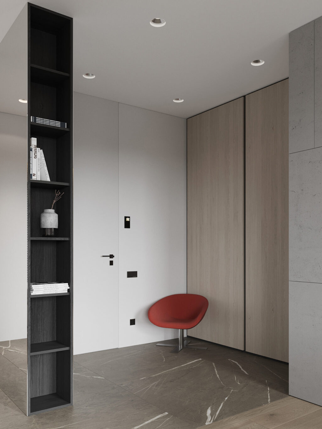 Sharp Apartment Interior With Striking Design Statements