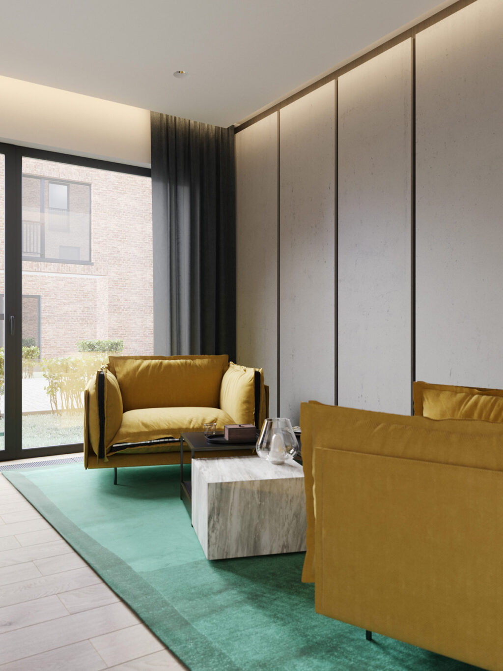 Sharp Apartment Interior With Striking Design Statements