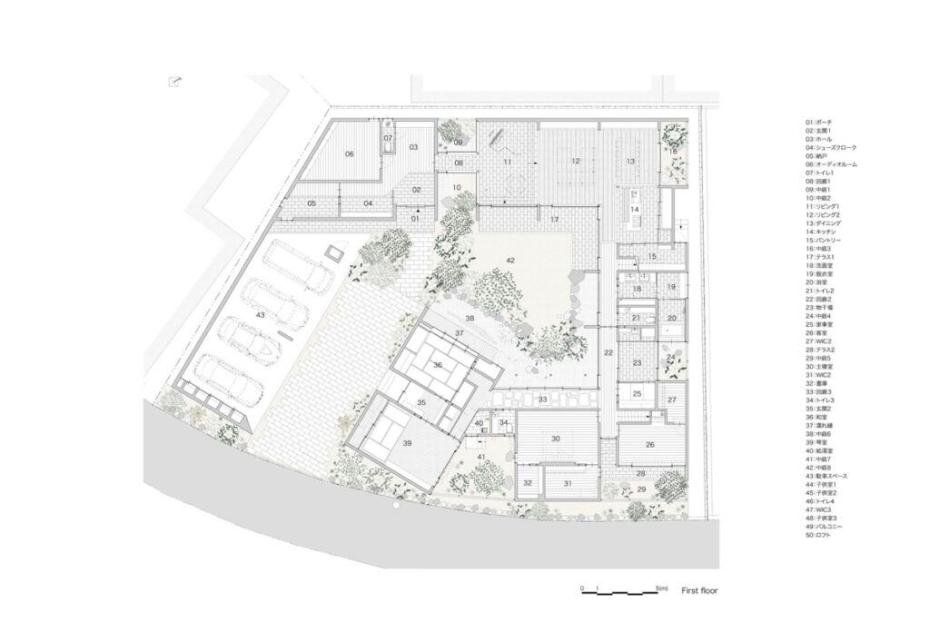 A Modern Japanese House With A Serene Courtyard