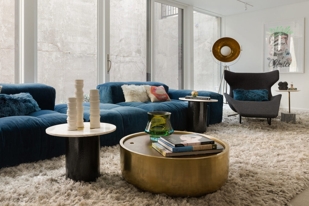 Snazzy Blue Accent Interiors & Summer-Ready Roof Terraces