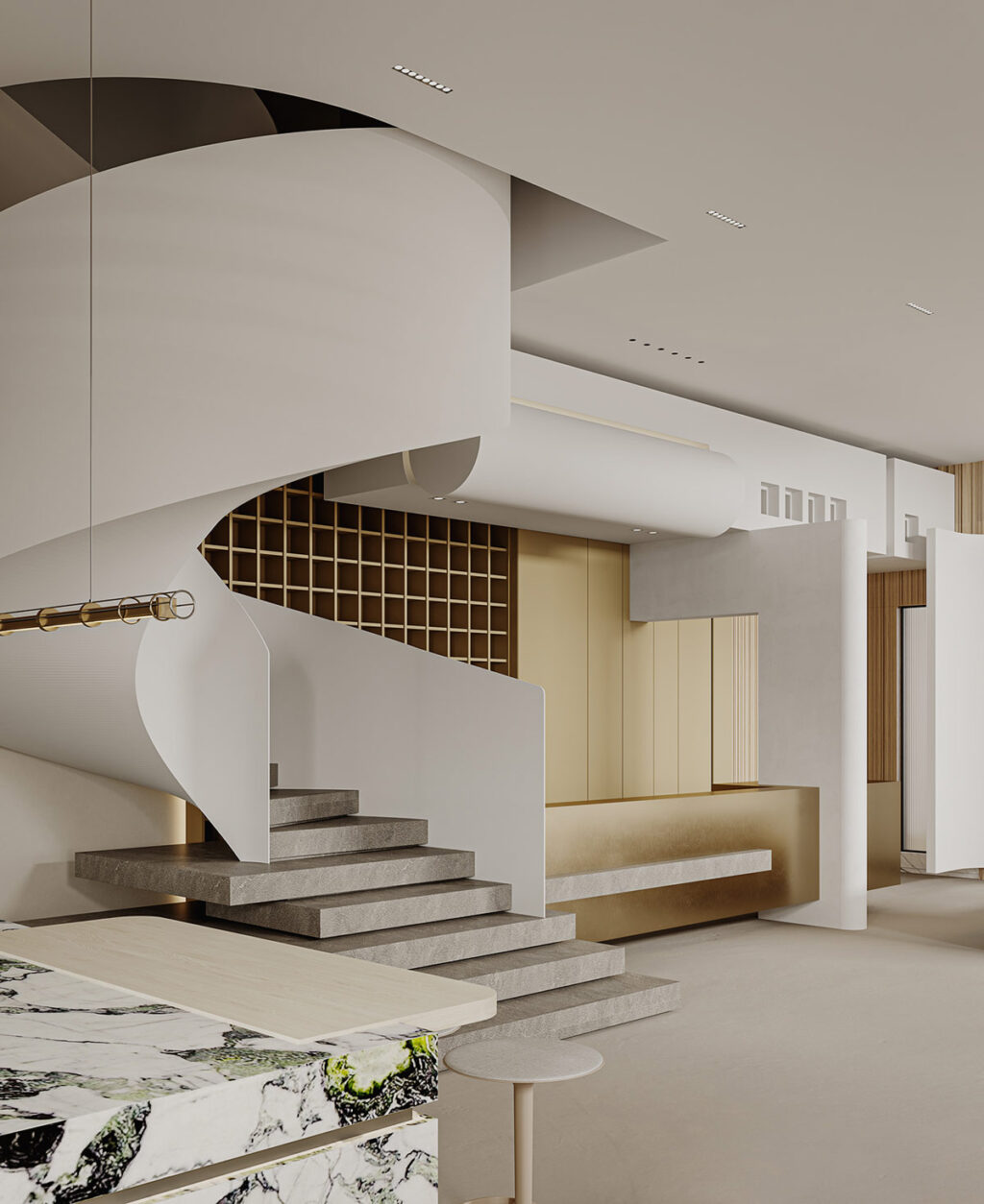 Creative Cream Interior With Fabulous Furniture