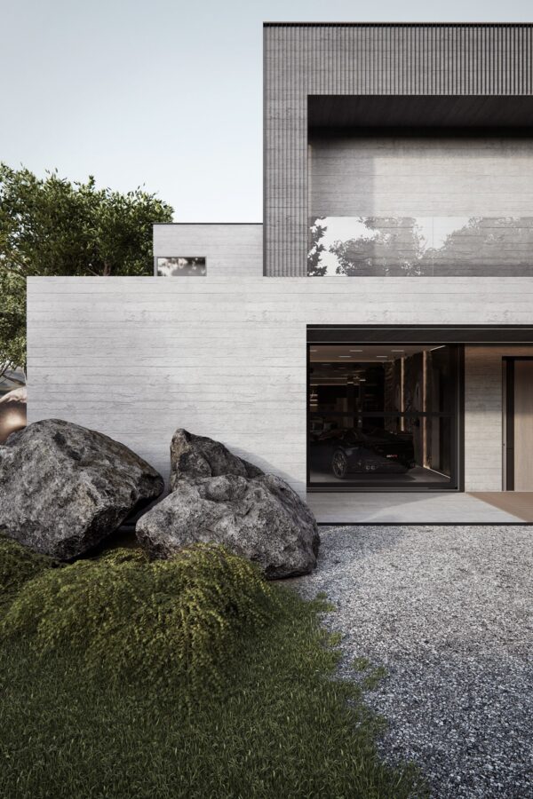 Entrancing Textural Home Interior With Stylish Outdoor Living Areas