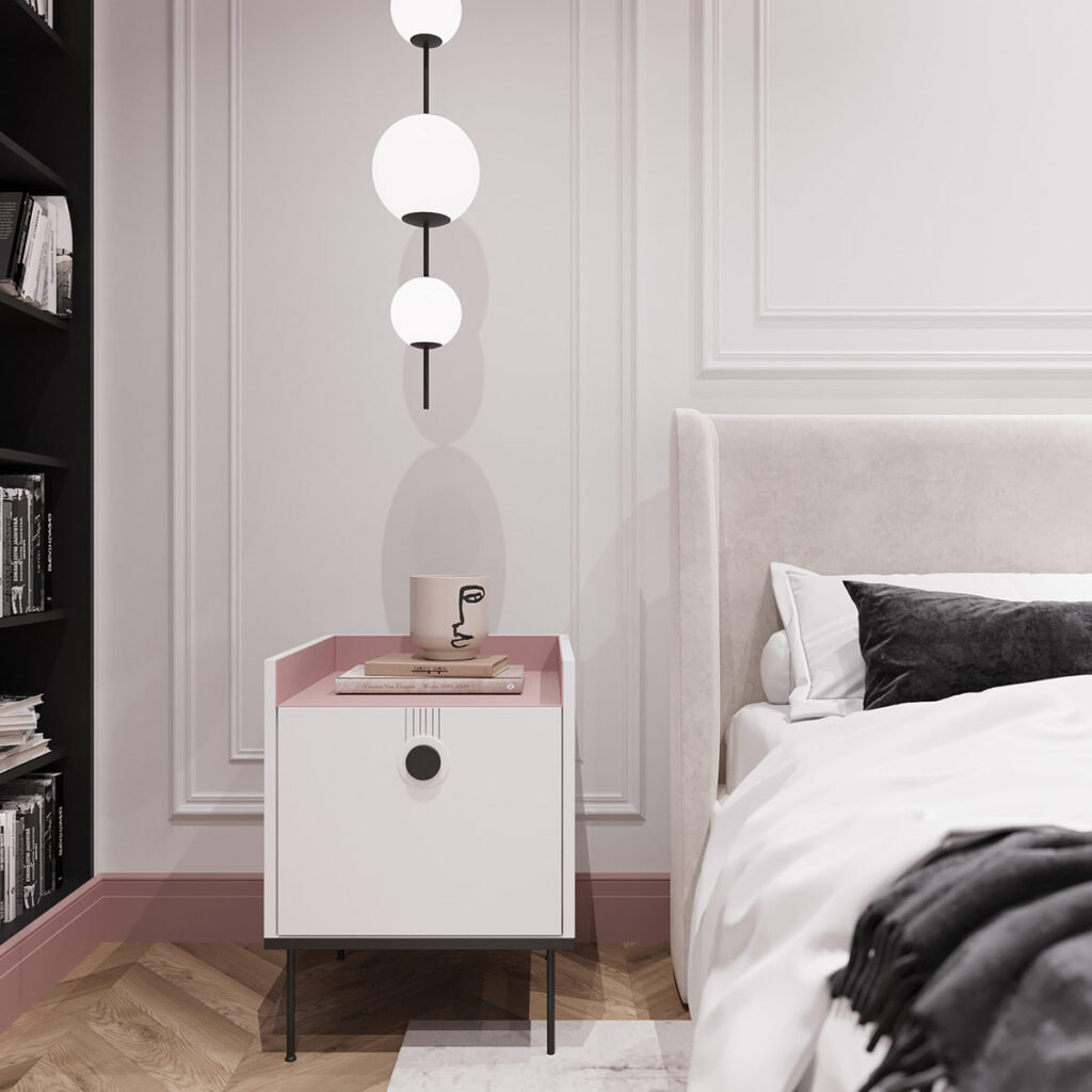 Neoclassical Interior Spliced With Sage Green & Pink Decor