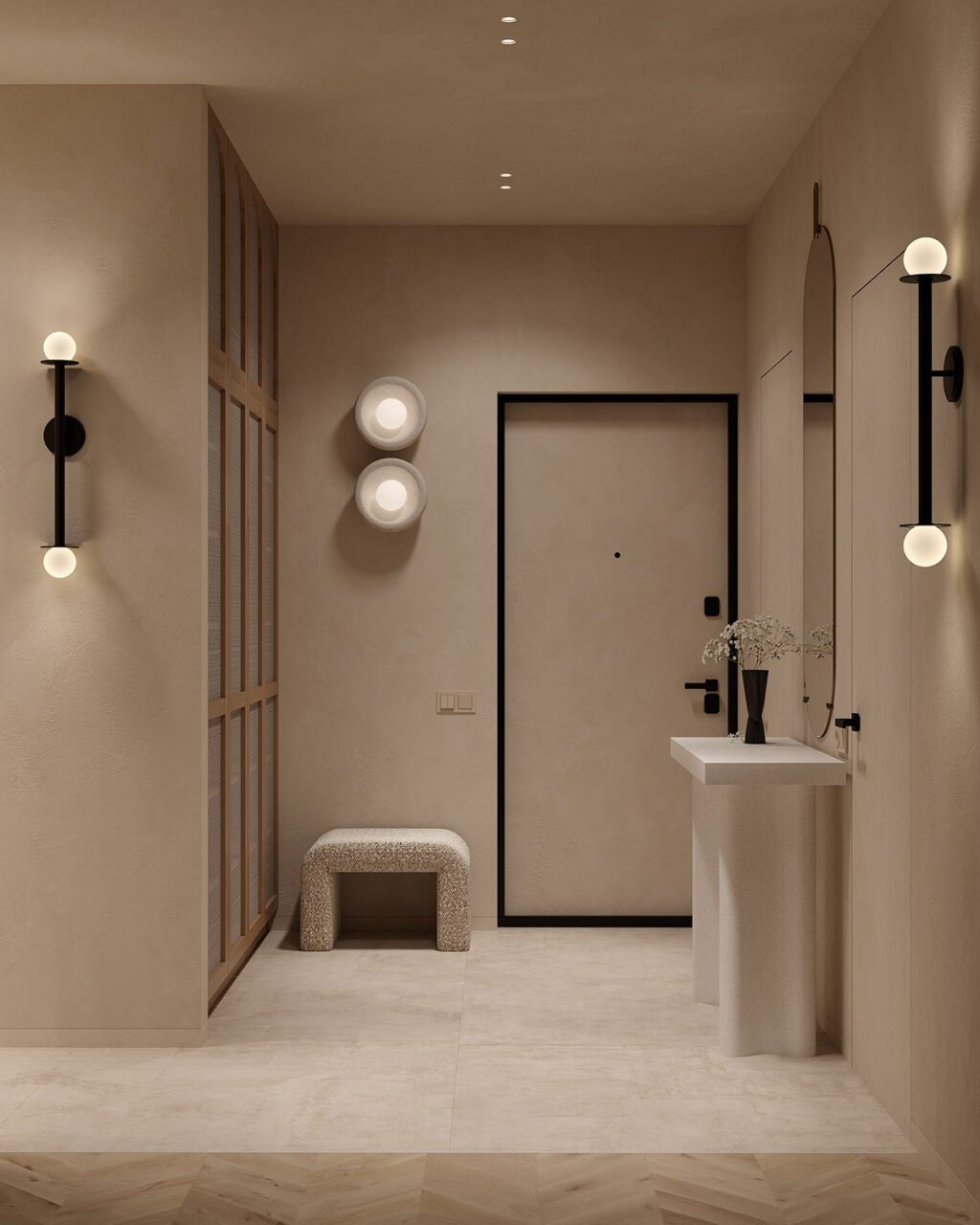 Calm Interior With Creamy Decor & Cosy Lighting