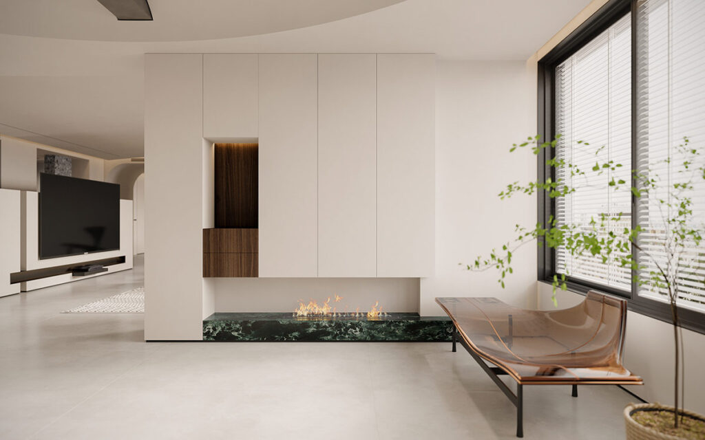 Mellow Modern White Interior With Earthy Accents