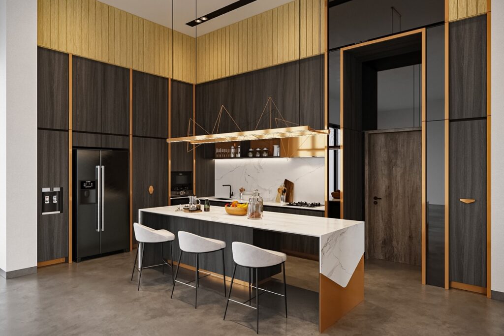 51 Gold Kitchens With Tips And Accessories To Help You Design Yours
