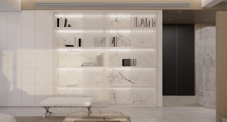 marble bookcase | Interior Design Ideas