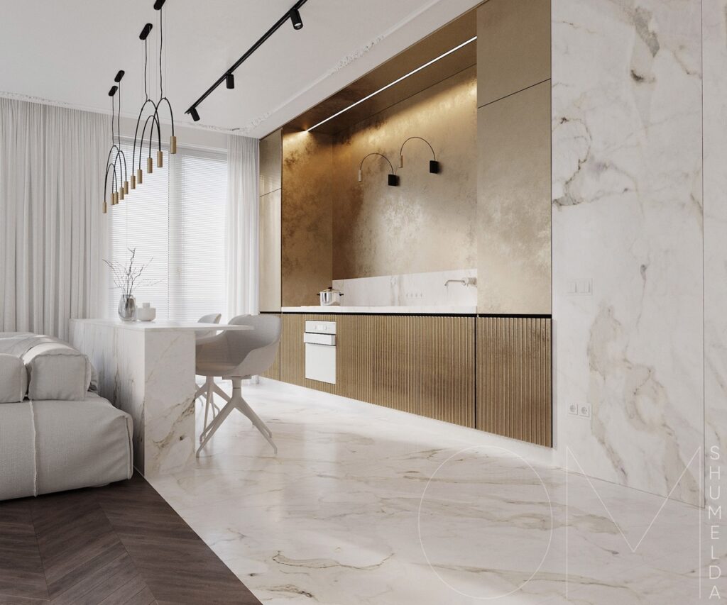 51 Gold Kitchens With Tips And Accessories To Help You Design Yours