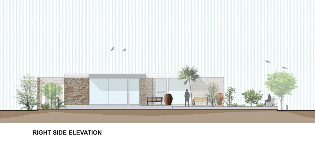 Single-Story Modern Rustic Home In India