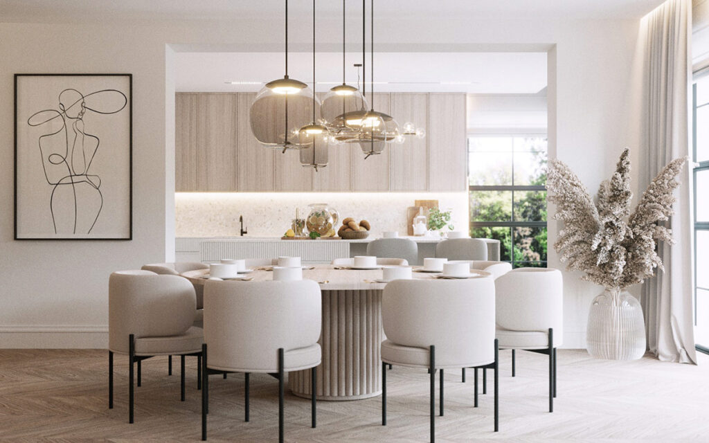 A Slice Of Luxury In Beige And Green Interiors