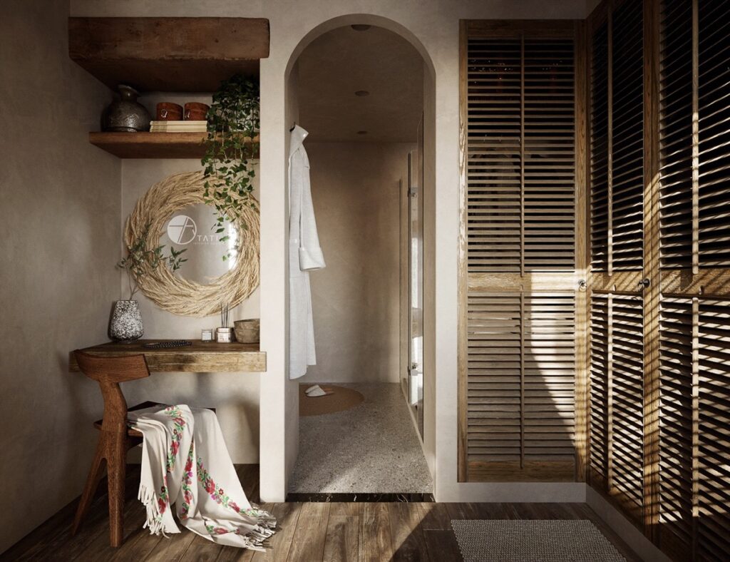 rustic round mirror | Interior Design Ideas