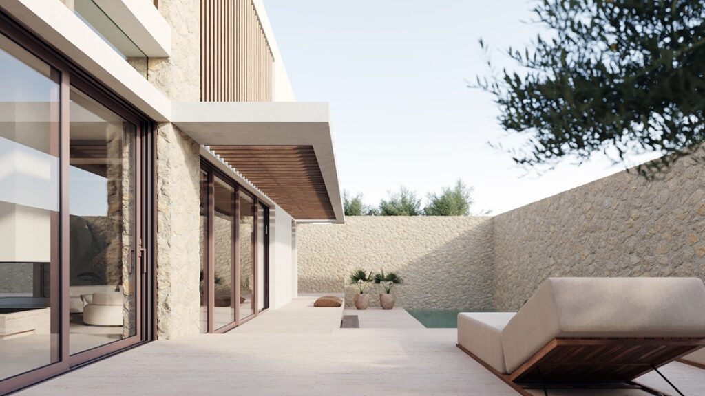 Exceptional Rustic Mediterranean Pool Villas