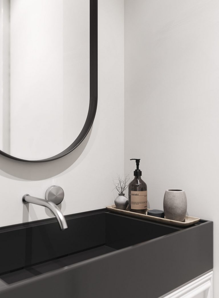 black bathroom basin | Interior Design Ideas