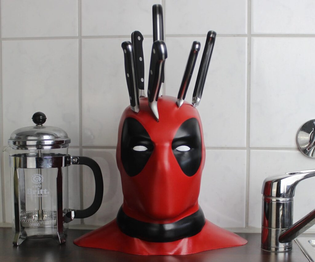 man knife holder deadpool funny kitchen gadgets housewarming gifts for ...