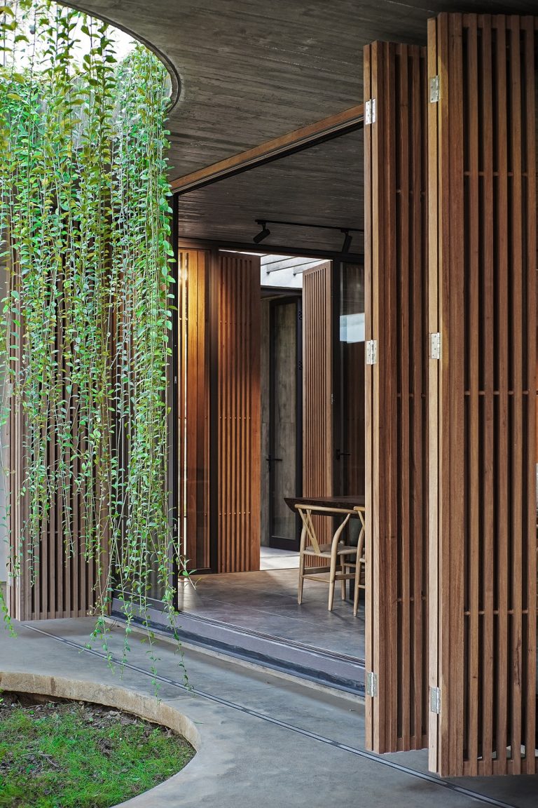 wood slatted doors | Interior Design Ideas