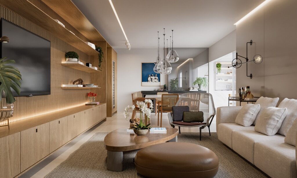 Exploring Brazilian Home Design Through Wood Accents & Colourful Art