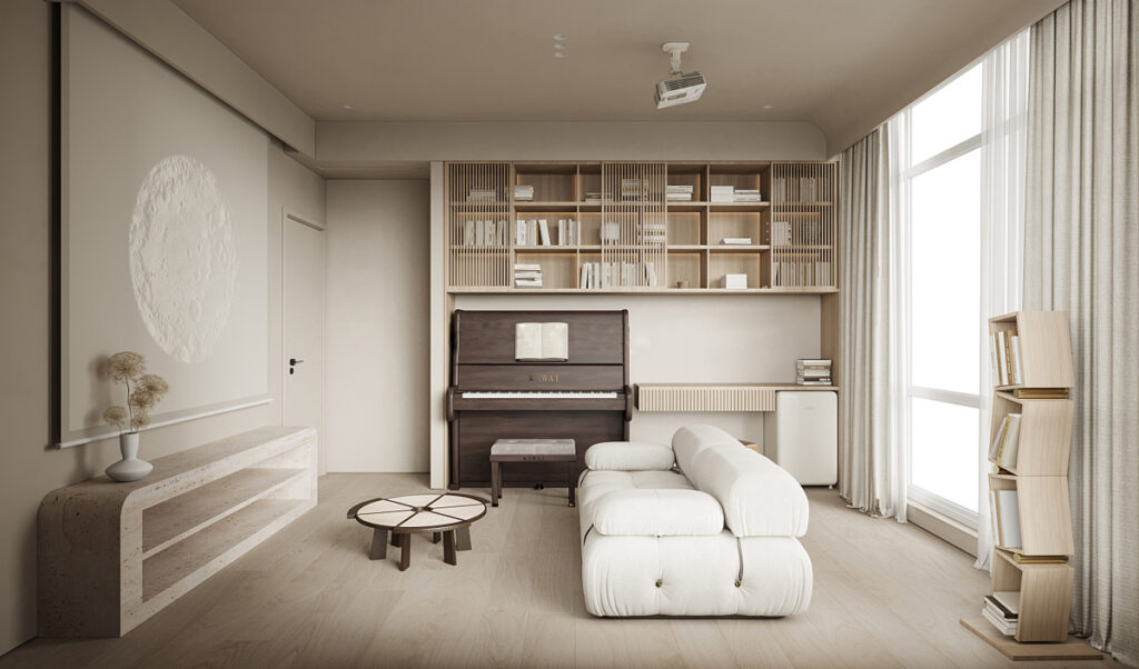 Calming And Cohesive Beige And Greige Home Interior