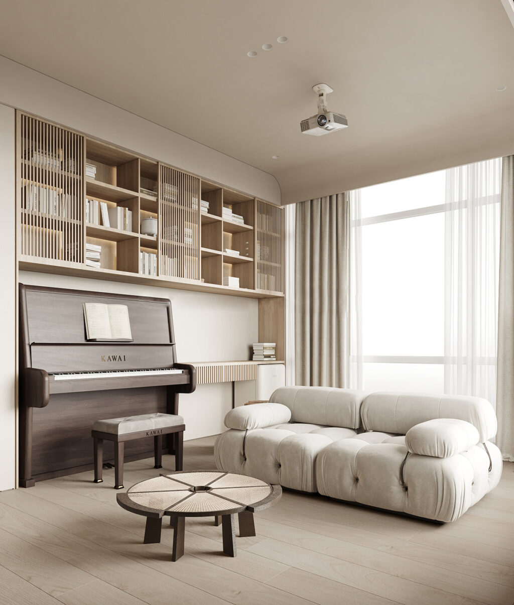 Calming And Cohesive Beige And Greige Home Interior