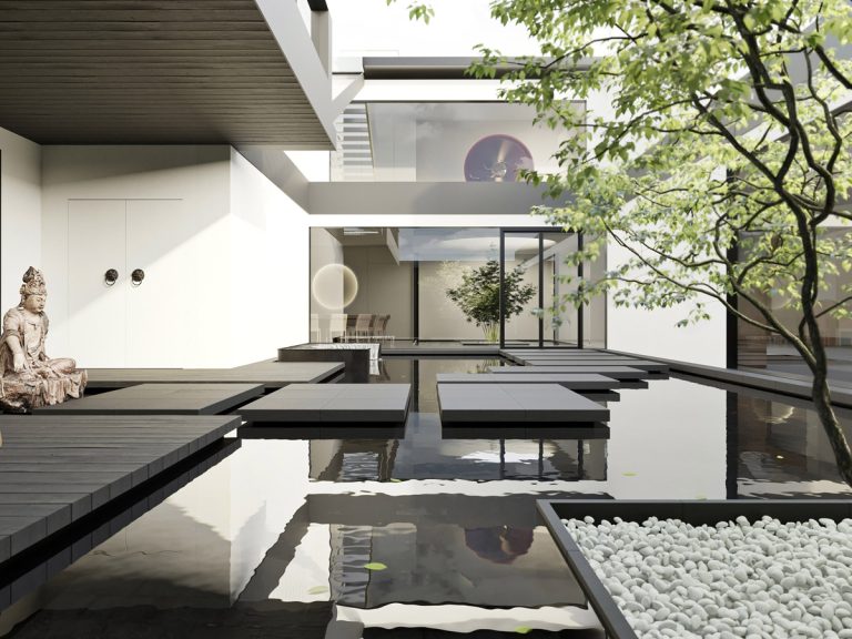 water courtyard ideas | Interior Design Ideas