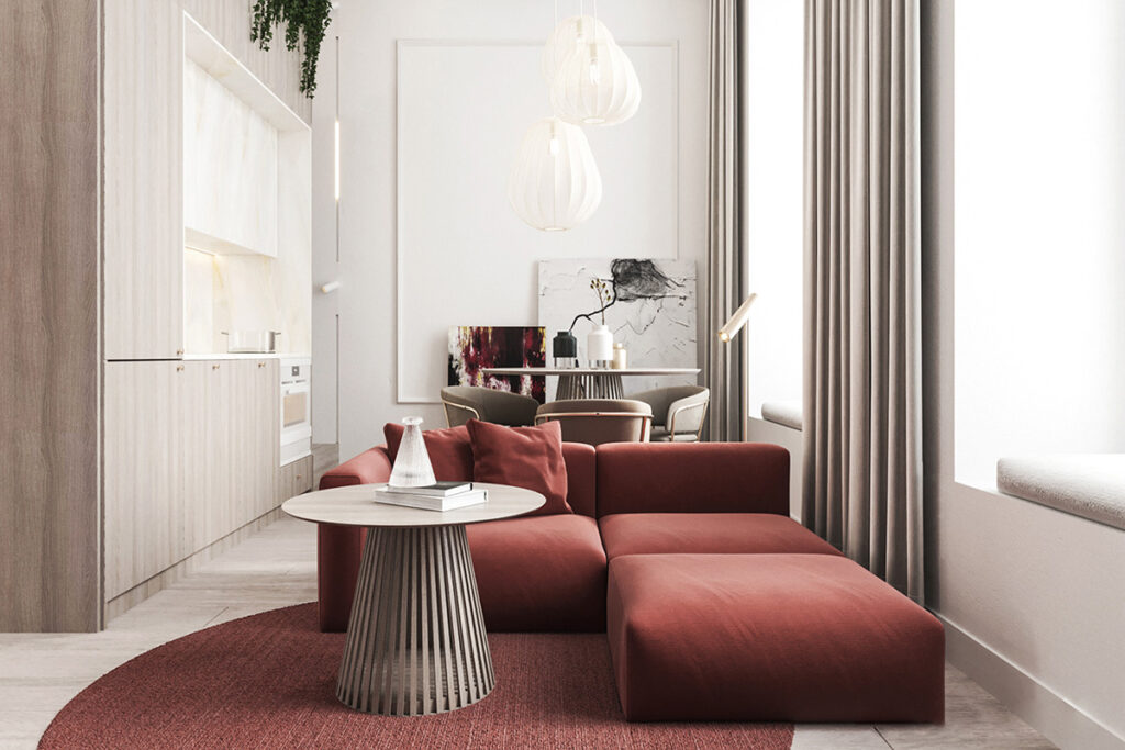 40 Red Couch Living Rooms With Tips And Ideas To Design Around The Color