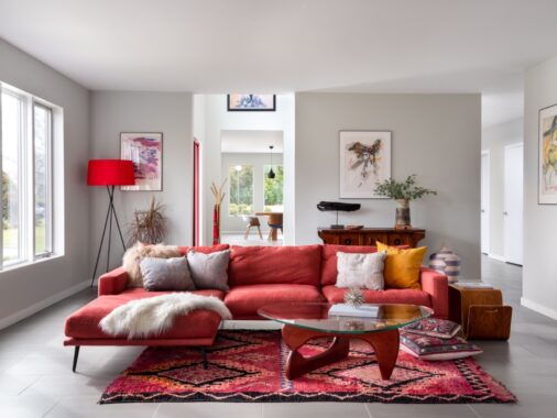 40 Red Couch Living Rooms With Tips And Ideas To Design Around The Color