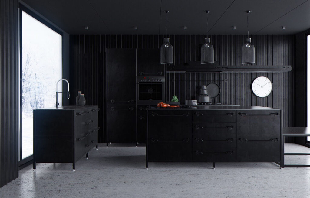 40 Dark Kitchens That Look Delicious