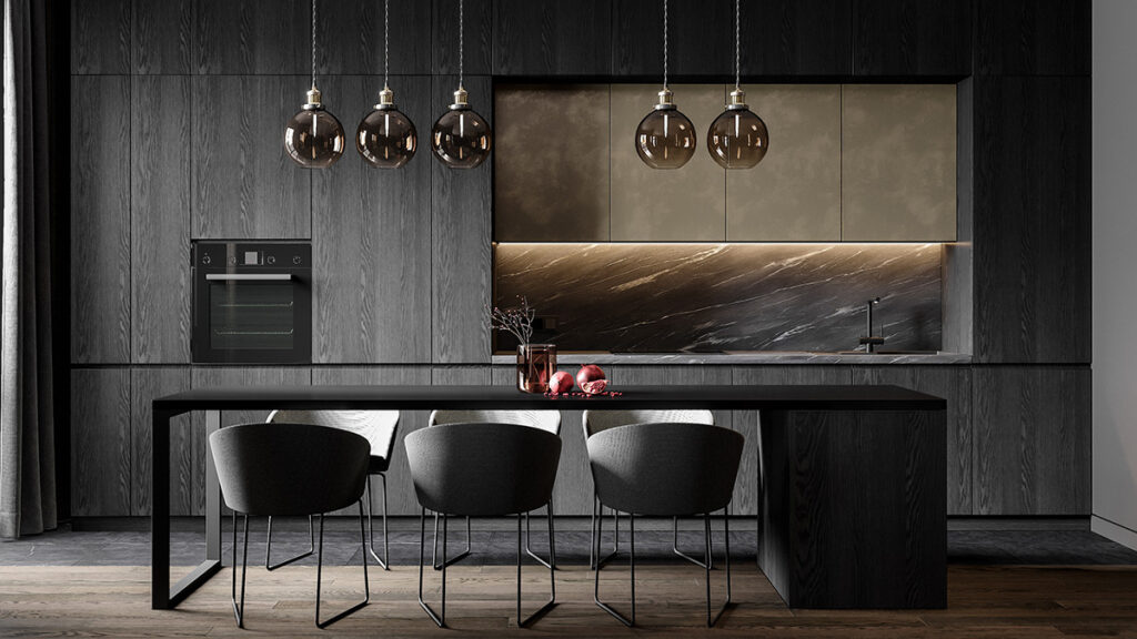 40 Dark Kitchens That Look Delicious