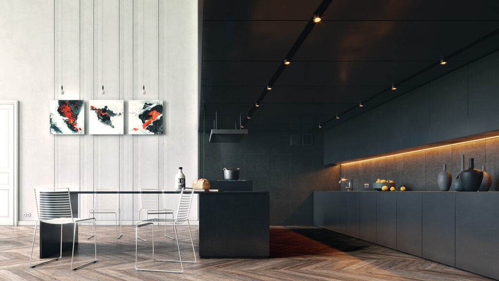 40 Dark Kitchens That Look Delicious