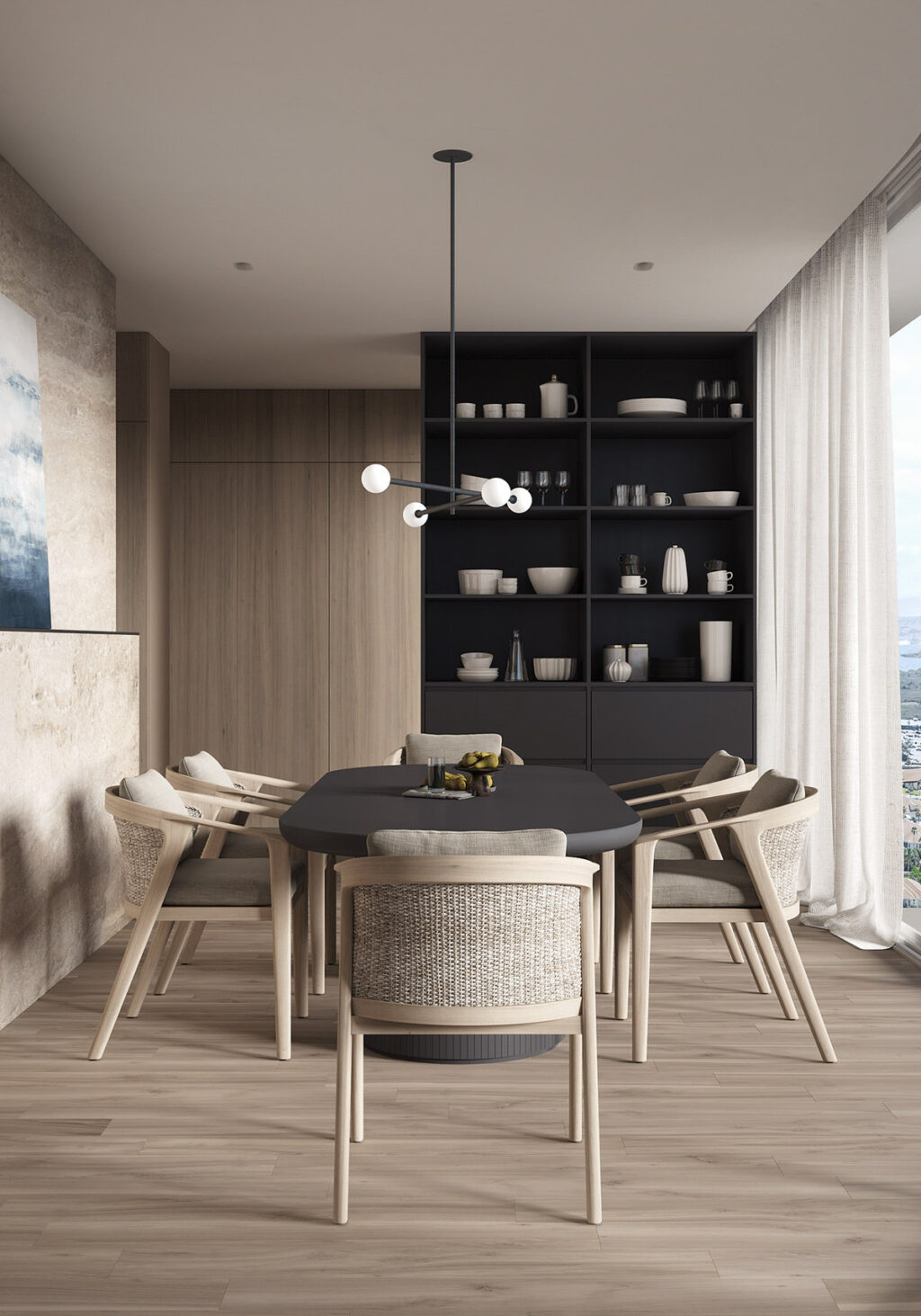 Luxe Apartments With Curved Decor & Restrained Color Palettes