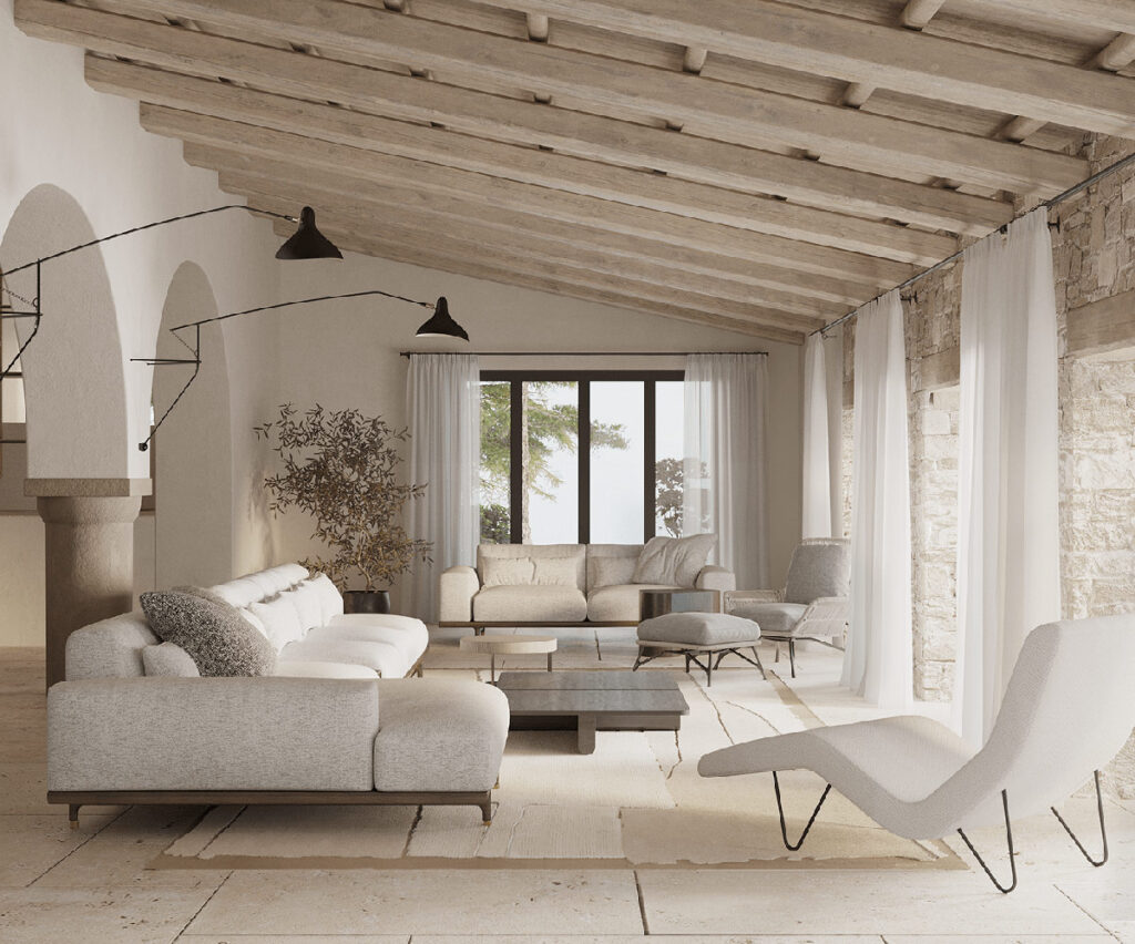 beige rustic living room | Interior Design Ideas