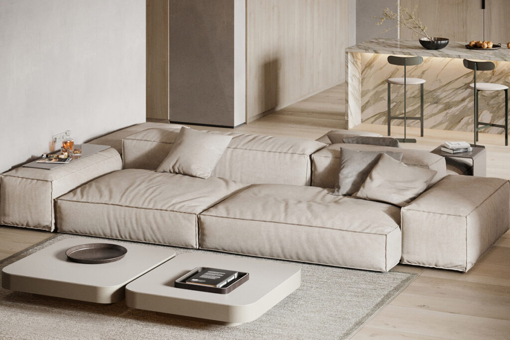 Crisp Greige Interiors With Warmth