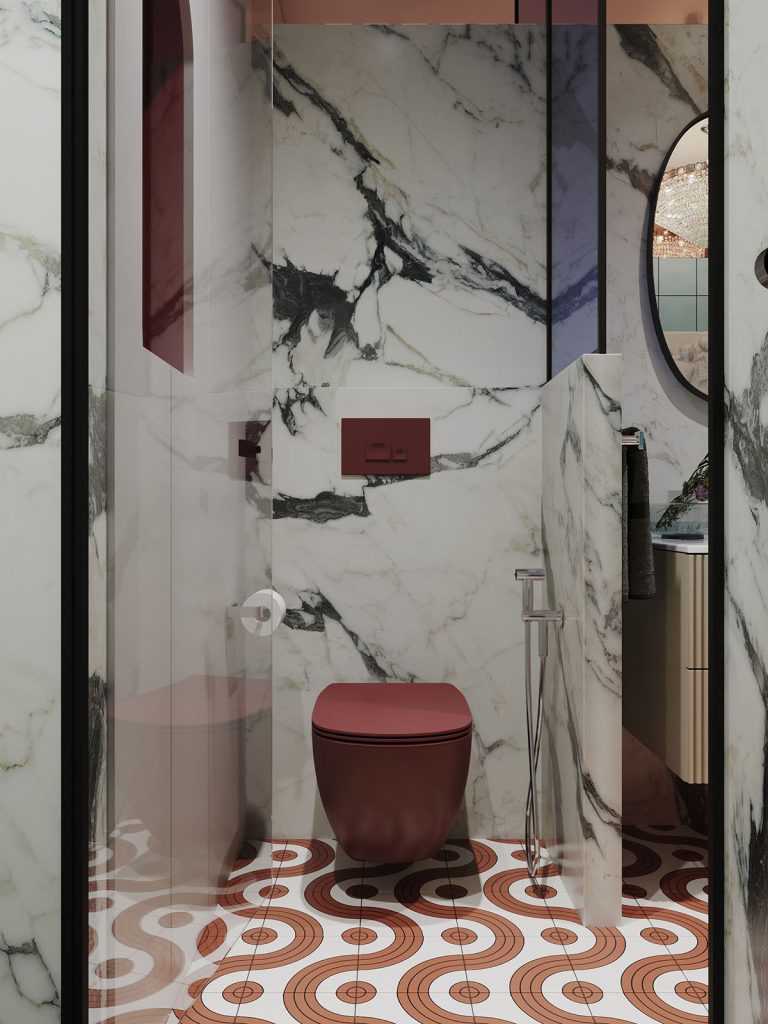 red tiolet | Interior Design Ideas