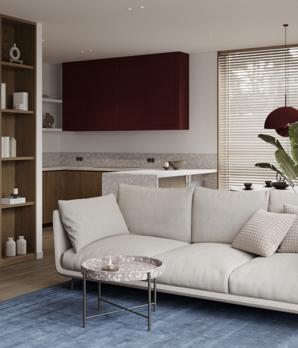 Small Homes With Muted Red And Green Interiors