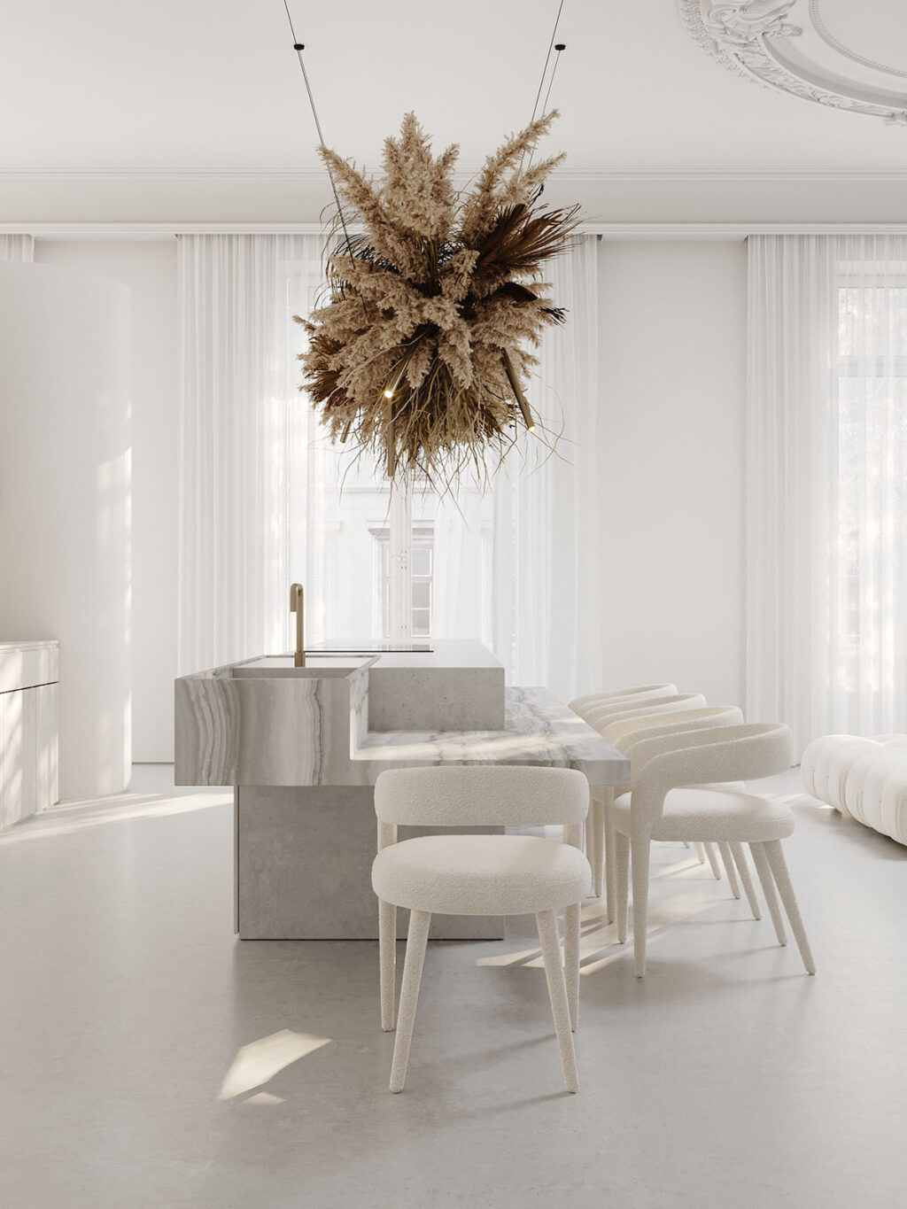 stone kitchen island | Interior Design Ideas