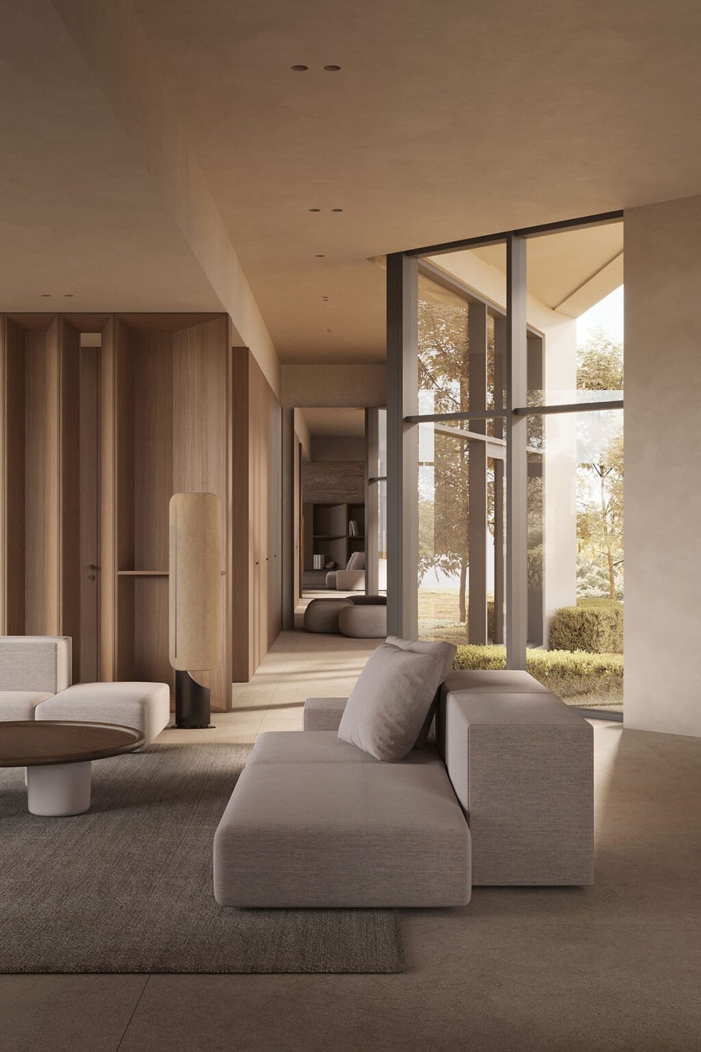 Warm Beige, Greige, Wood & Travertine Decor