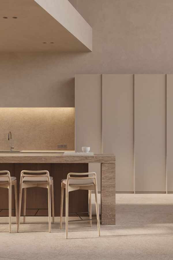 Warm Beige, Greige, Wood & Travertine Decor