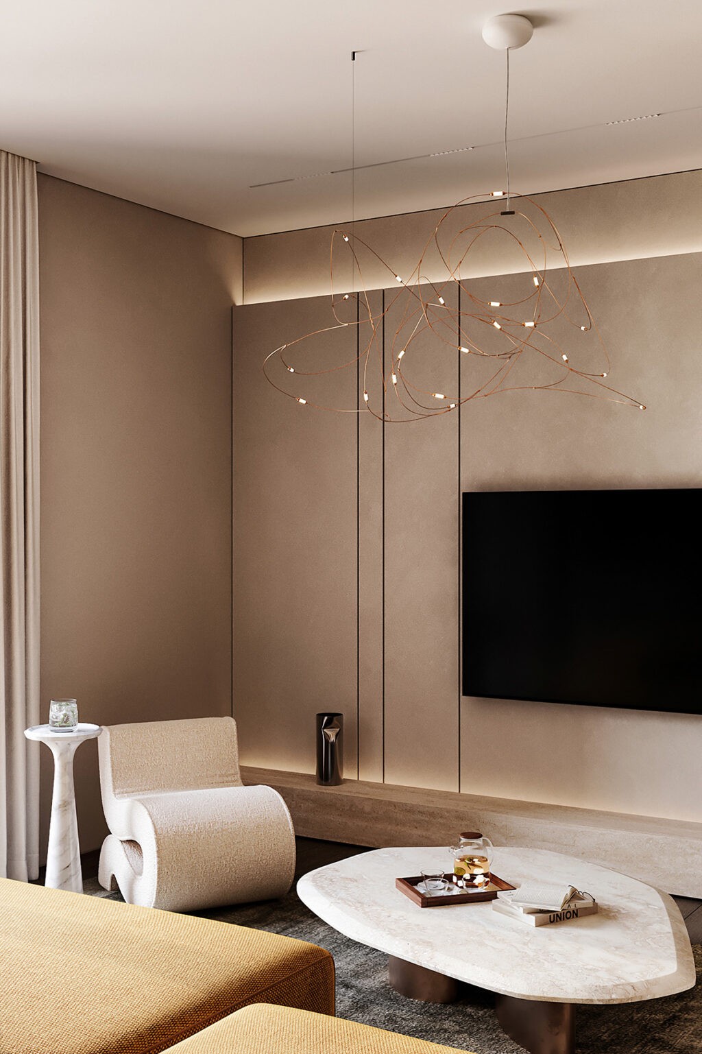 A Home Of Muted Colors And Soft Curves