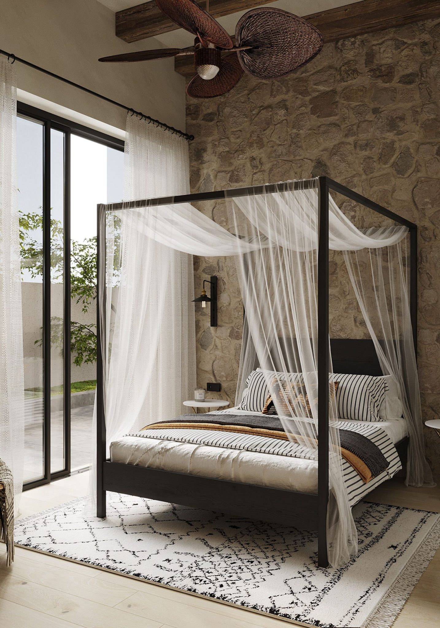 rattan ceiling fan | Interior Design Ideas