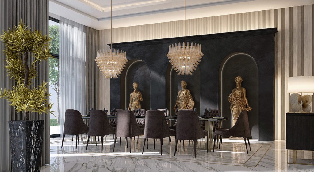 40 Large Dining Rooms That Will Impress Dinner Guests