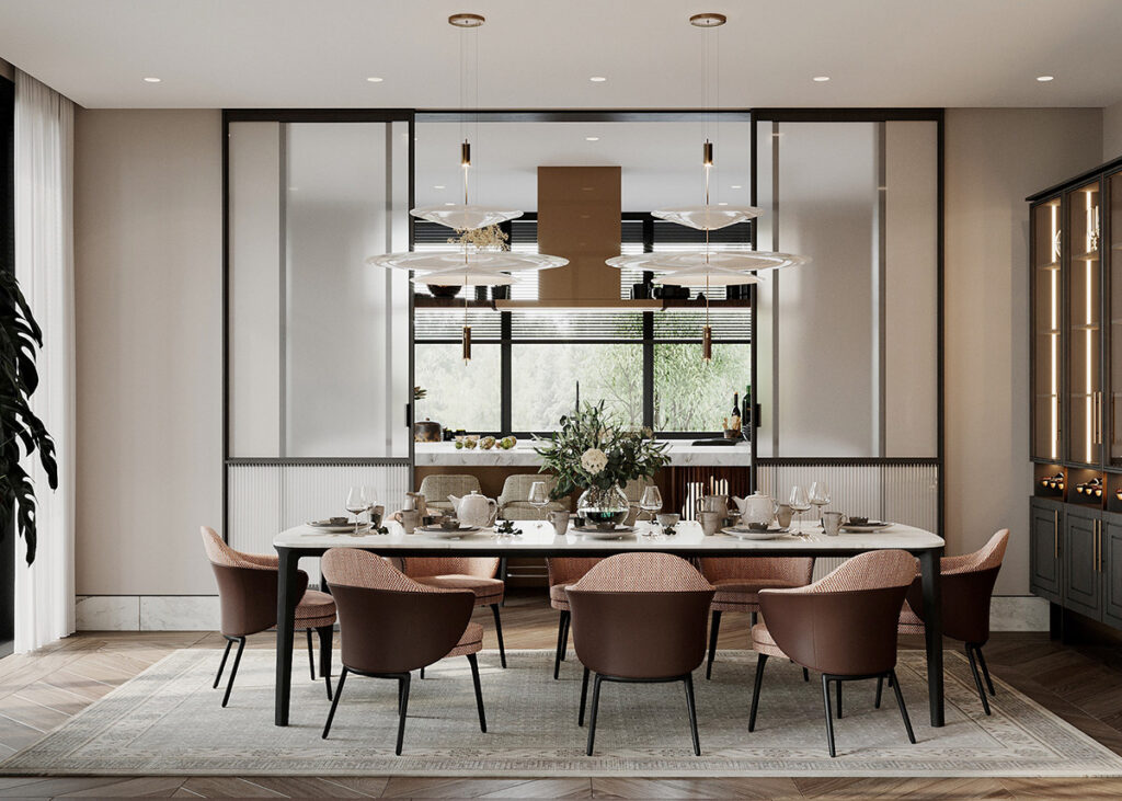 40 Large Dining Rooms That Will Impress Dinner Guests