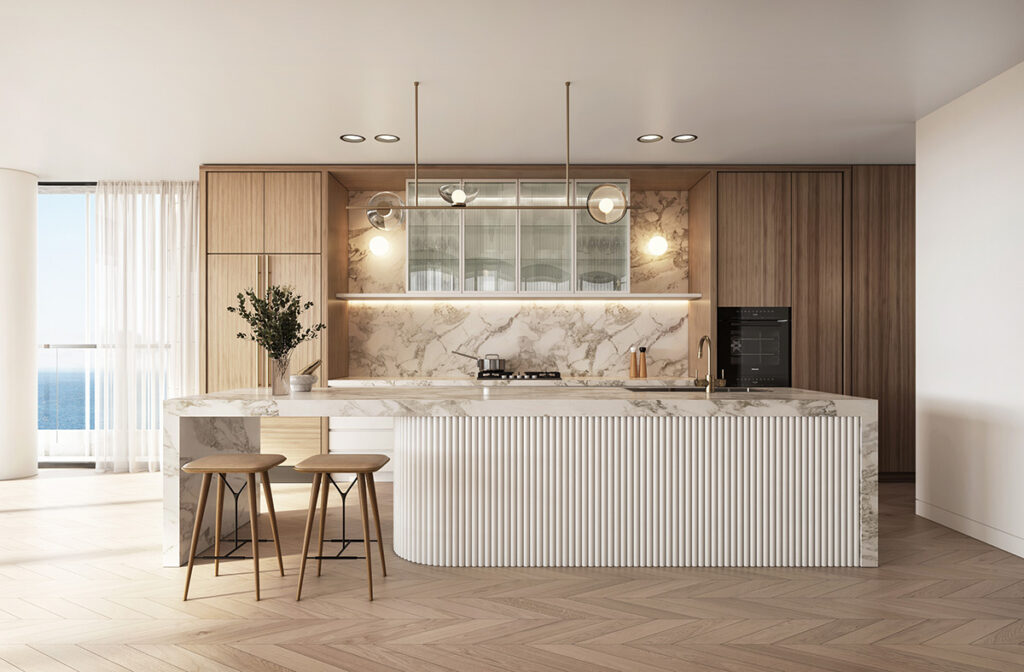 fluted kitchen island | Interior Design IdeasInterior Design Ideas.