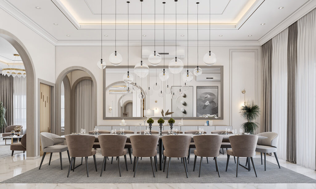 40 Large Dining Rooms That Will Impress Dinner Guests