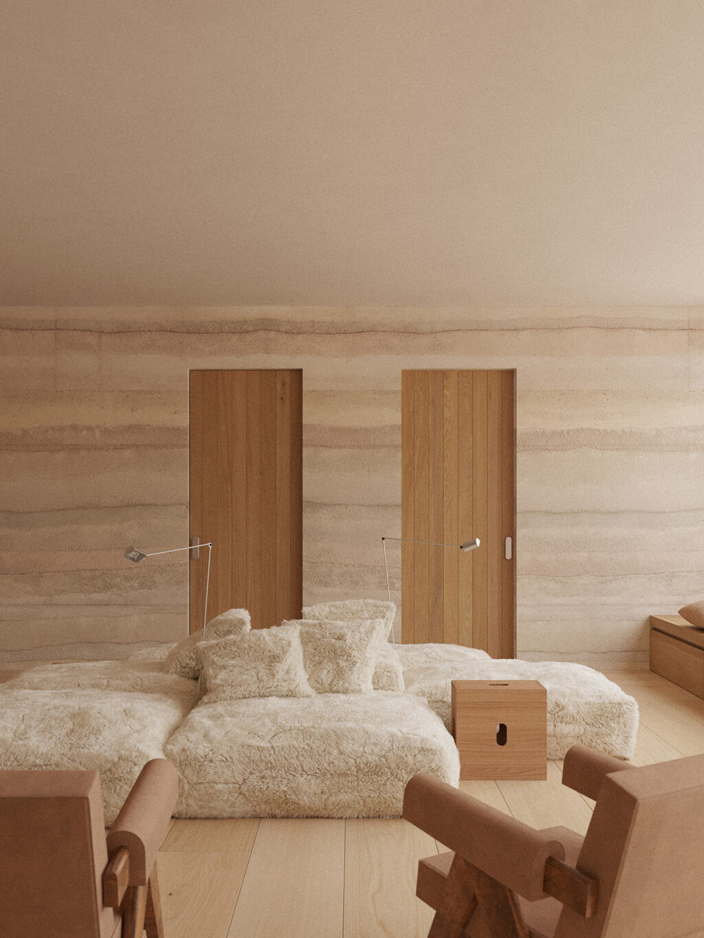 Subtle Home Design With Rammed Earth Walls