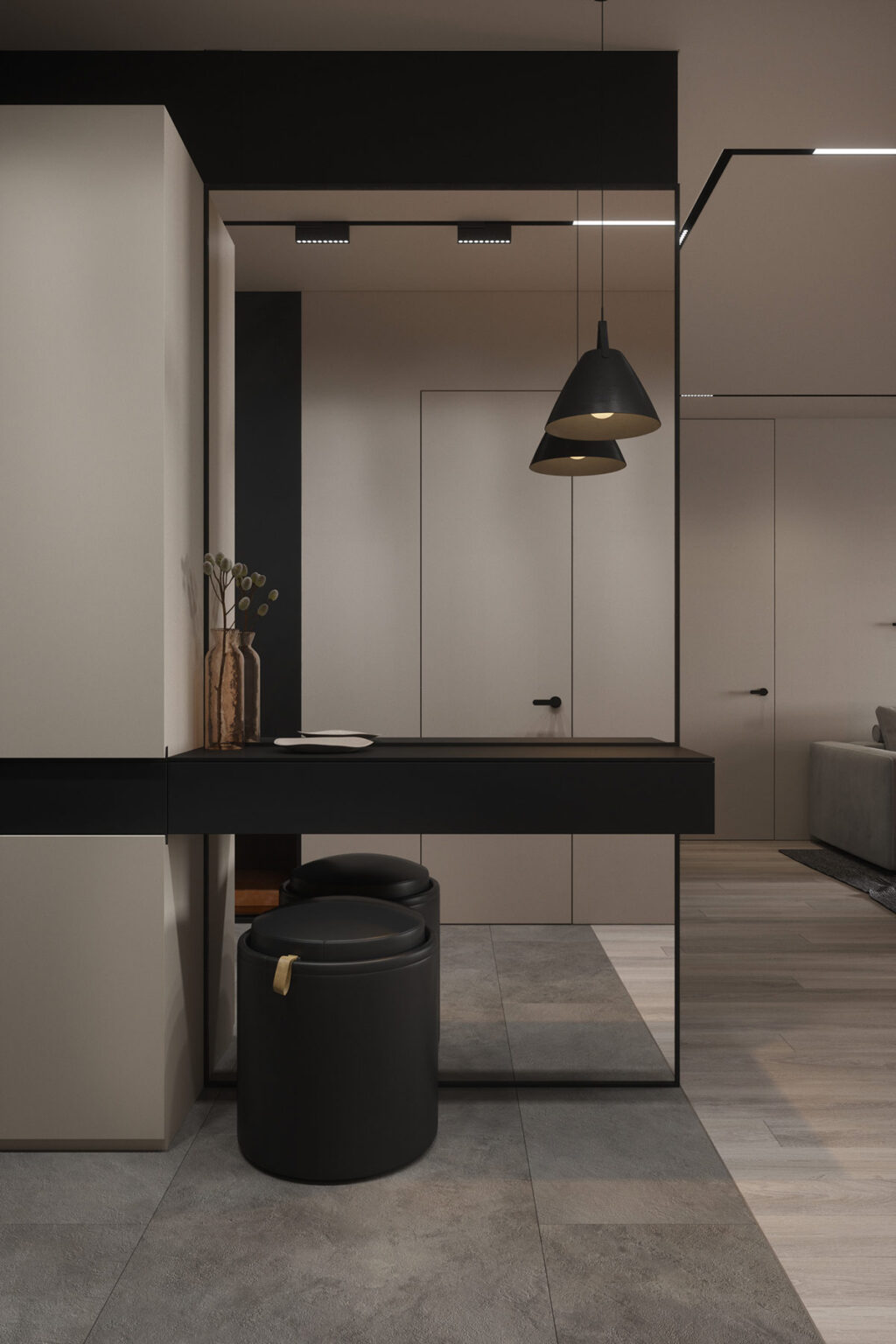 Dark Interiors With Stylish Sparks Of Interest