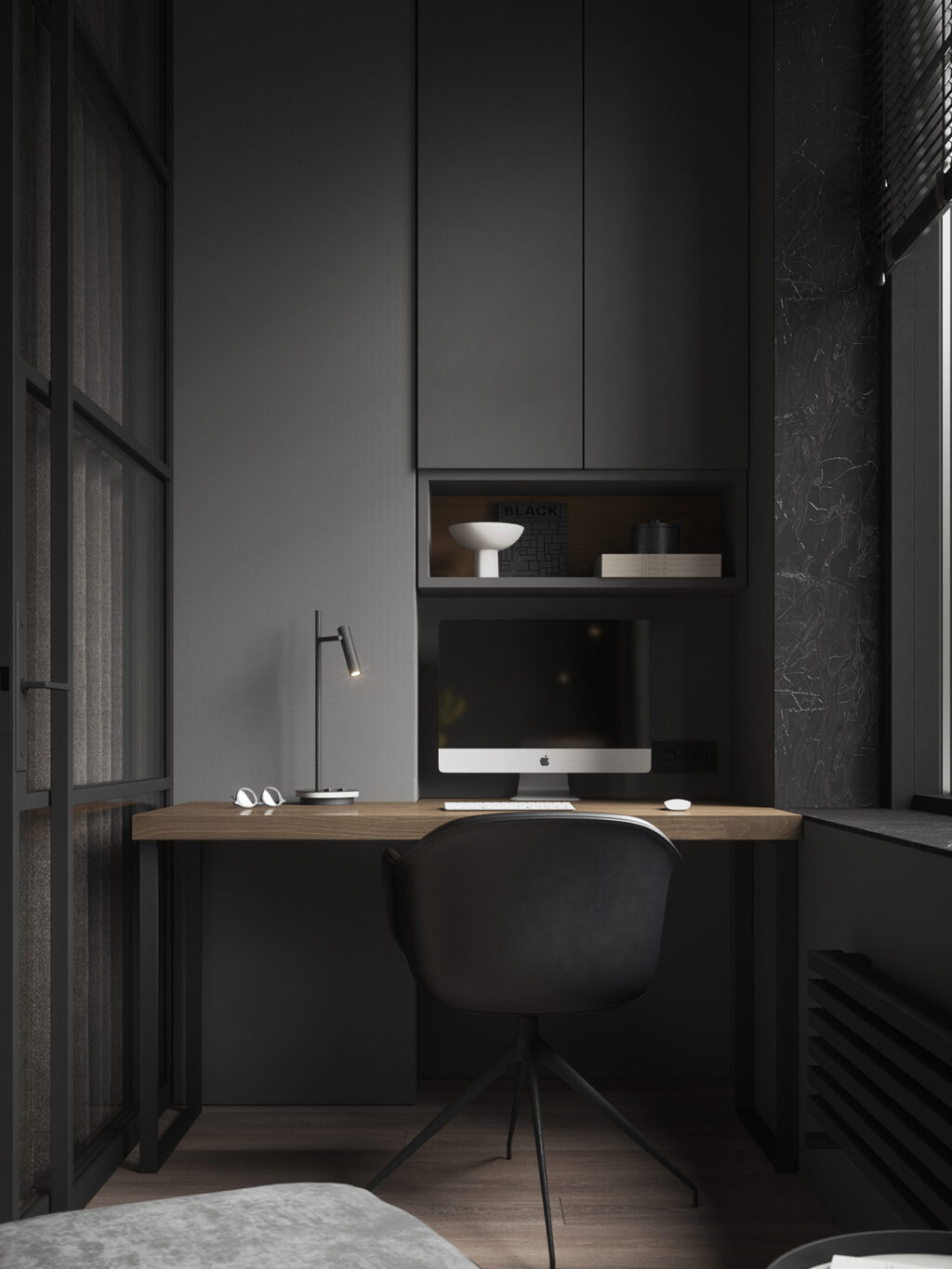 Dark Interiors With Stylish Sparks Of Interest