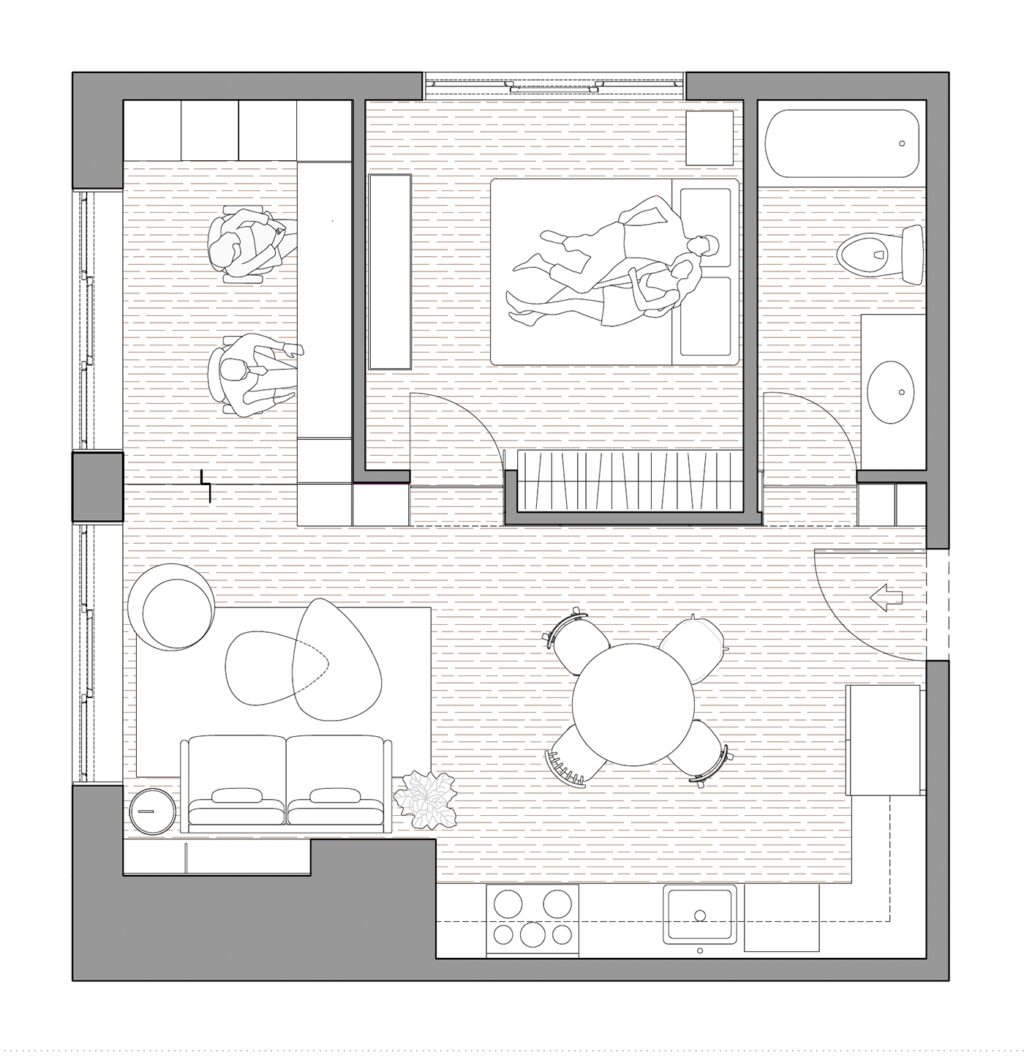 Mid-century Modern Interior Design On Two Scales